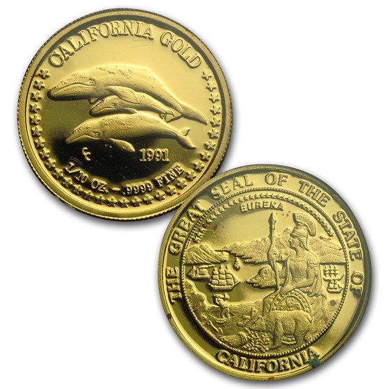 1.85 oz Gold Round - 1991 Great Seal of California Set (4 pc) | All ...