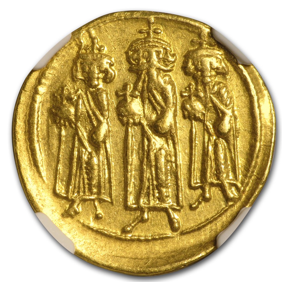 Byzantine Gold Solidus Emperor Heraclius (610-641 AD) AU NGC | Ancient ...