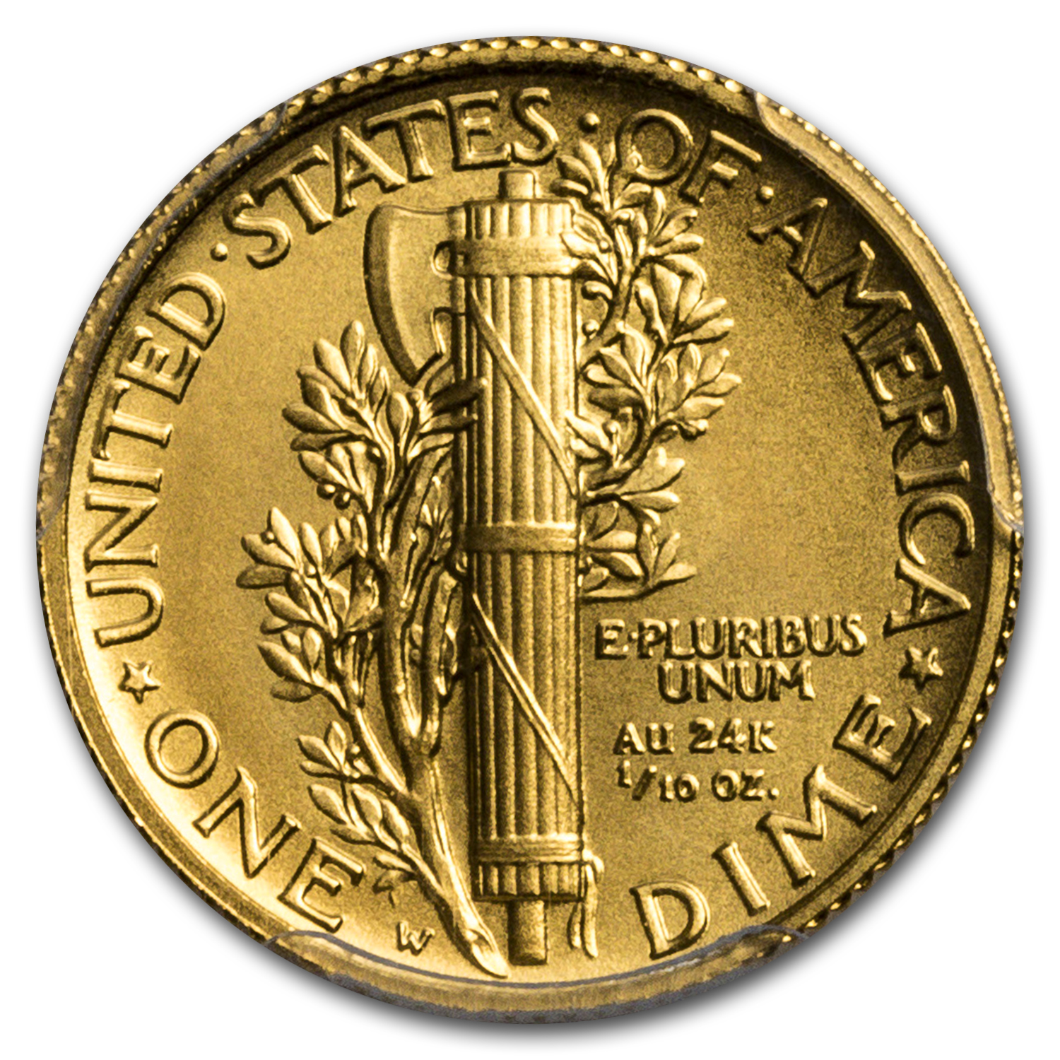 2016-W 1/10 oz Gold Mercury Dime SP-70 PCGS (Mixed Labels) - SKU#170833 ...