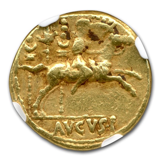 Roman Gold Aureus Emperor Augustus (27 BC - AD 14) VF NGC Coin For Sale ...