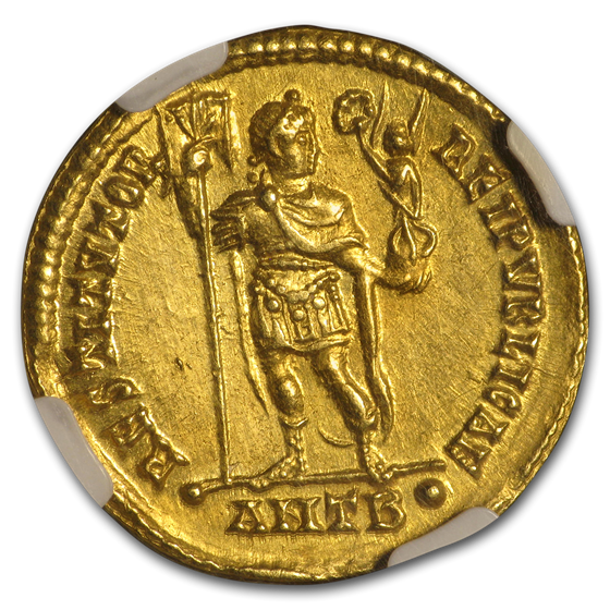 Eastern Rome Gold Solidus Emperor Valens (364-78 AD) AU NGC Coin For ...