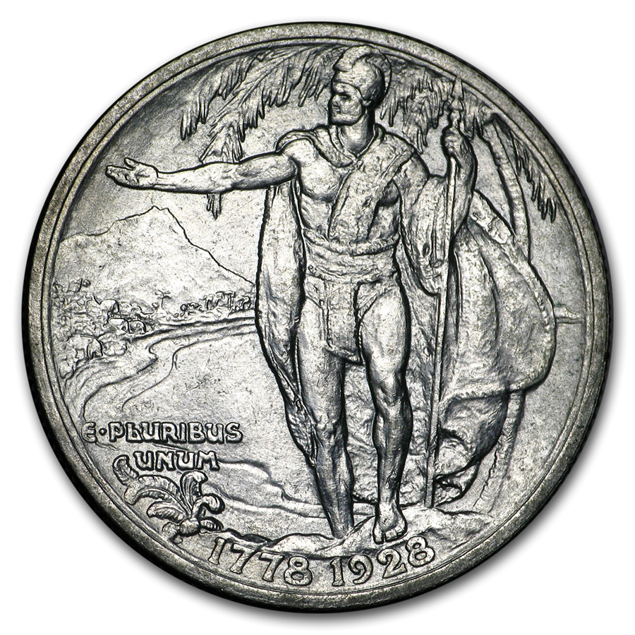 1928 Hawaiian Sesquicentennial Half Dollar AU Coin For Sale | Classic U ...