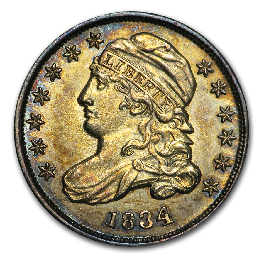 Buy 1834 Capped Bust Dime Large 4 AU-58 Coin Online | Early Dimes (1796 ...
