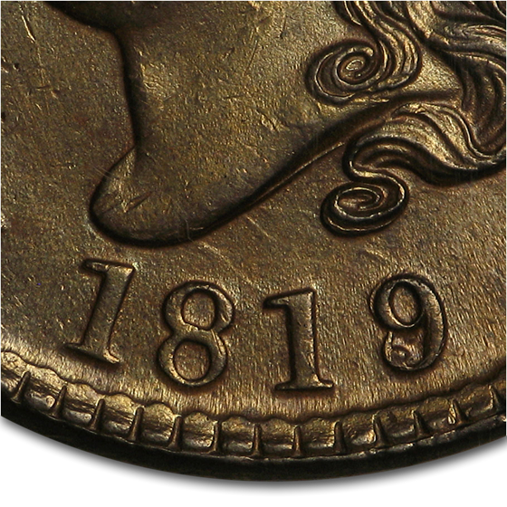 Buy 1819/8 Large Cent MS-62 (Brown) Coin Online | Large Cents (1793 ...