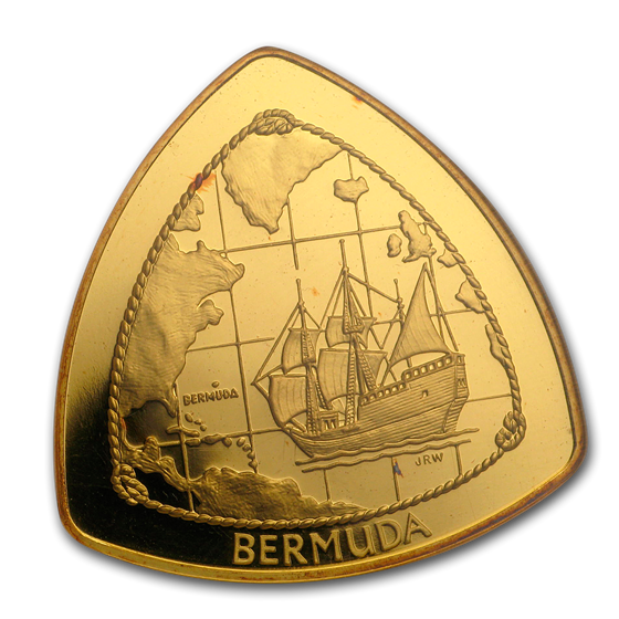 1998 Bermuda 1 oz Proof Gold $60 Triangle PF-68 NGC (Ultra Cameo) For ...