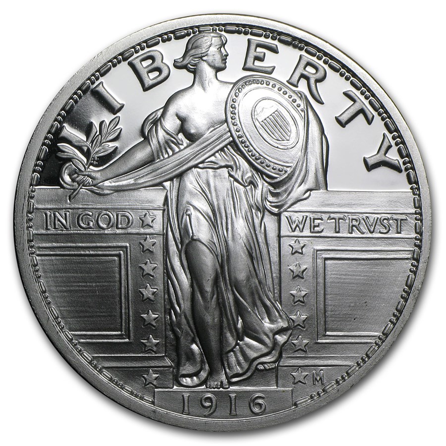 2 oz Silver Round - Standing Liberty Quarter (Replica) | 2 oz (Silver ...