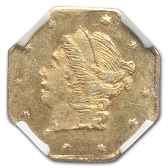 1864 Liberty Octagonal 25 Cent Gold MS-63 NGC (BG-706) Coin For Sale ...