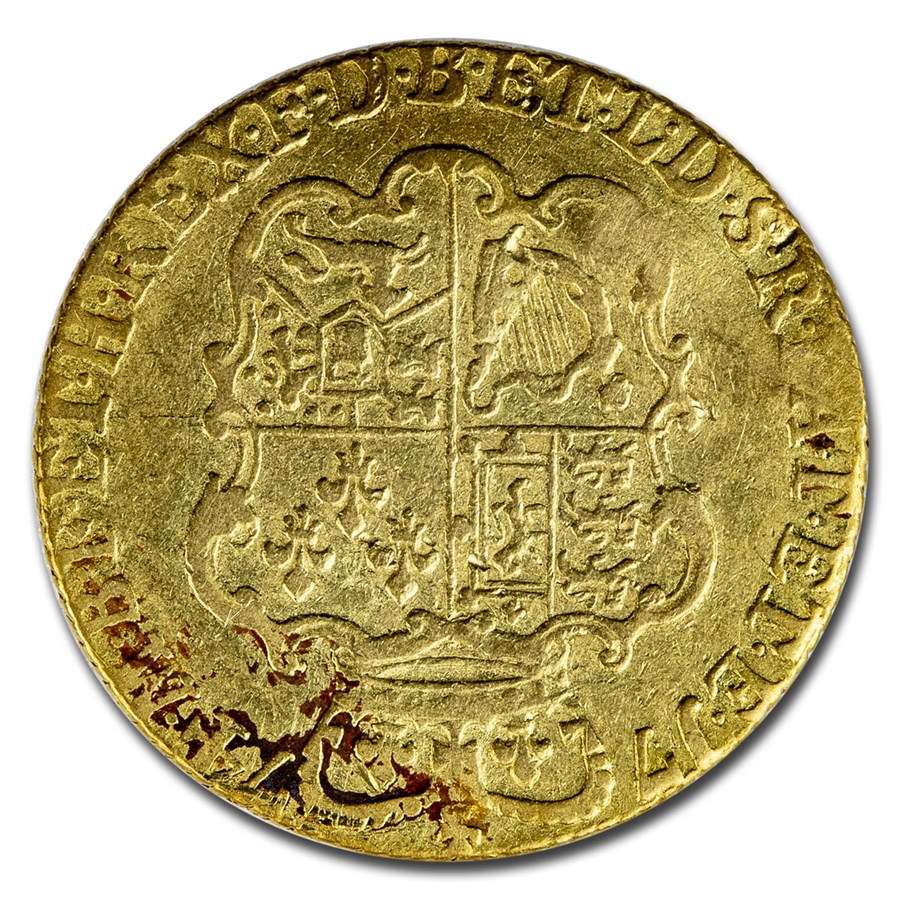 1774 Great Britain Gold 1/2 Guinea George III Fine (Bent) Coin For Sale ...