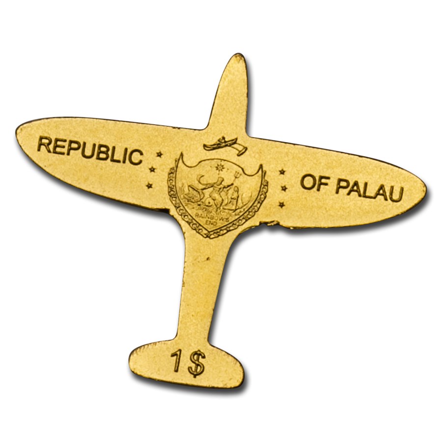 Palau 1/2 gram Gold $1 Golden Airplane Coin For Sale | Gold Coins from ...