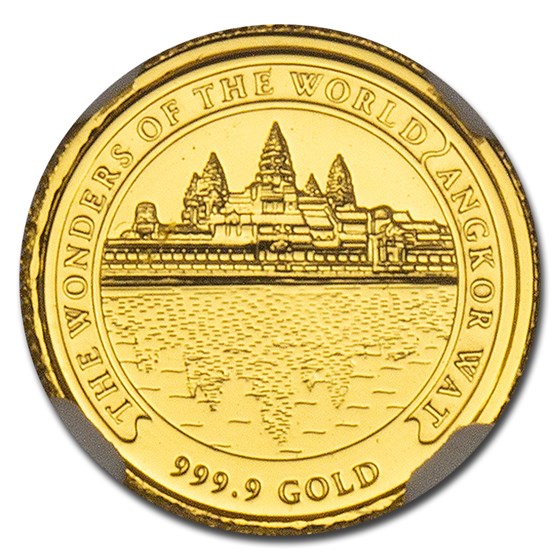 Buy 2001 Cambodia Gold 3,000 Riels Angkor Wat MS-68 NGC Coin Online ...