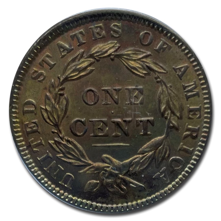 1838 (None) Phil Braided Hair Large Cent Value | RB - APMEX
