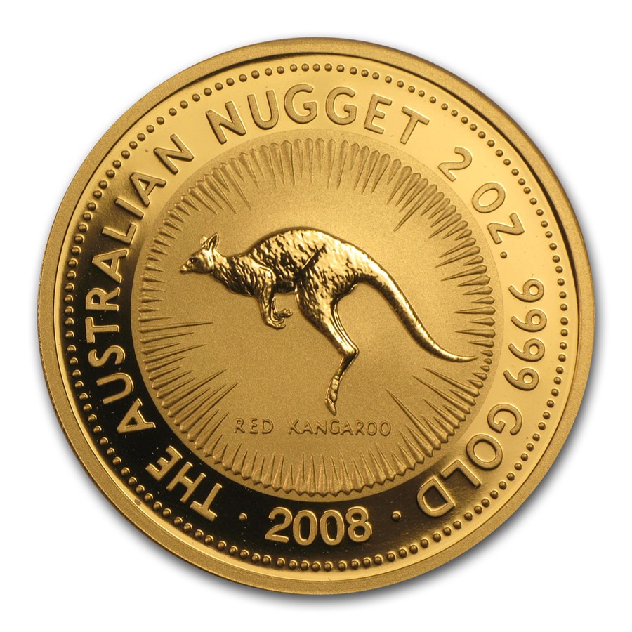 2008 Australia 2 oz Gold Nugget BU | 2 oz Gold Nugget Coins | APMEX