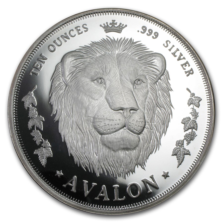 10 oz Silver Round - Lion (Avalon) | 10 oz (Silver Rounds) | APMEX