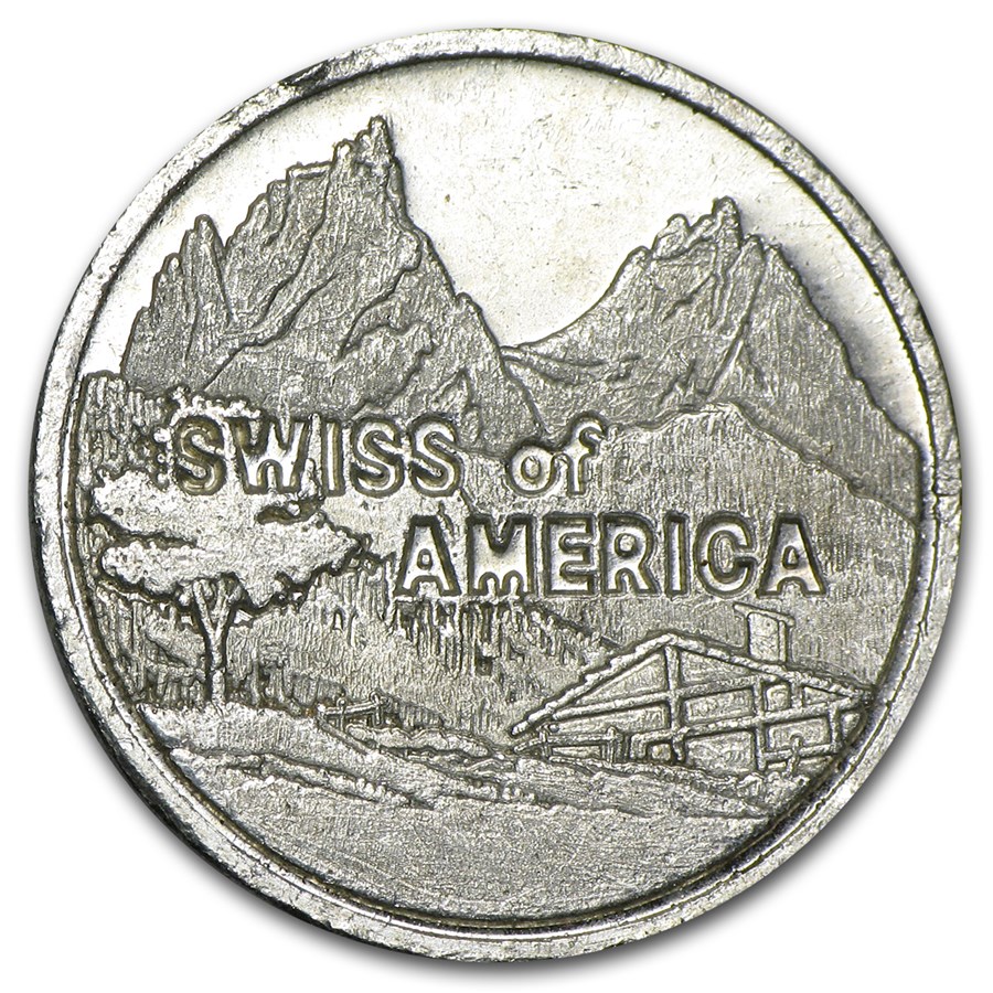 1 oz Silver Round - Swiss of America (23.5 mm) | 1 oz (Silver Rounds ...