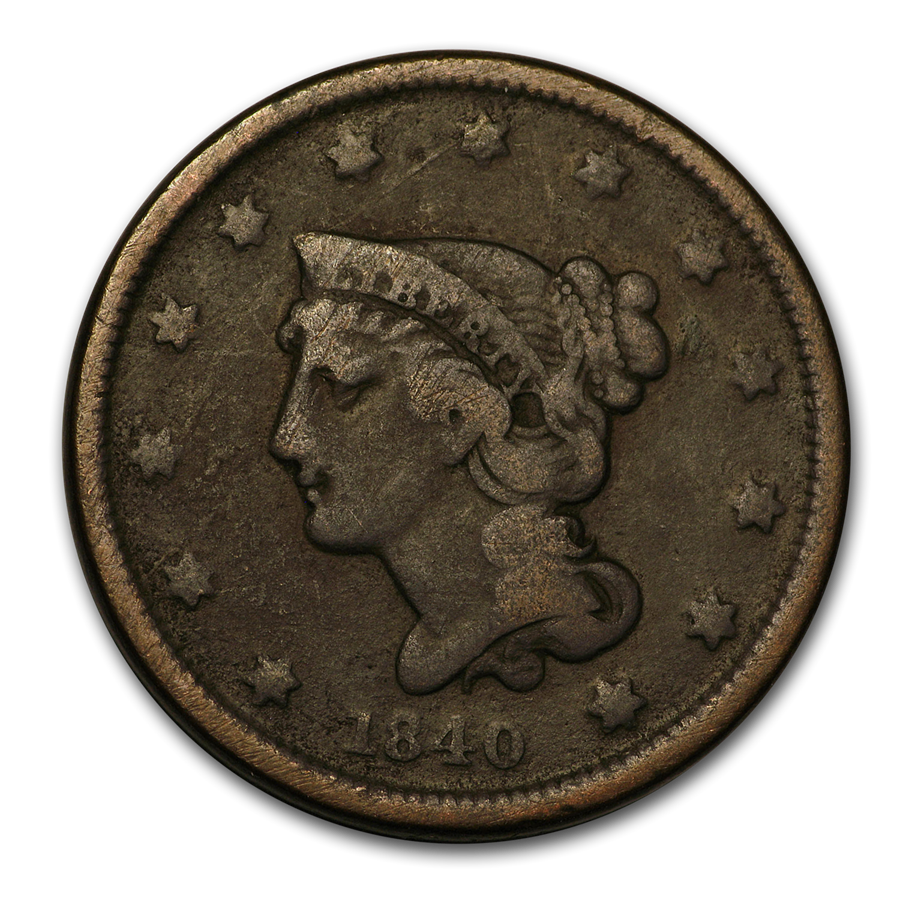 1840 Large Cent Sm Date VG Coin For Sale | Large Cents (1793 - 1857 ...