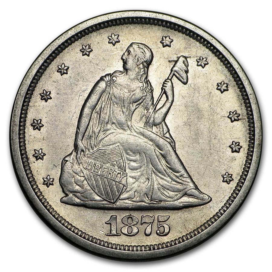 1875-S Twenty Cent Piece AU | Twenty Cent Pieces (1875-1878) | APMEX
