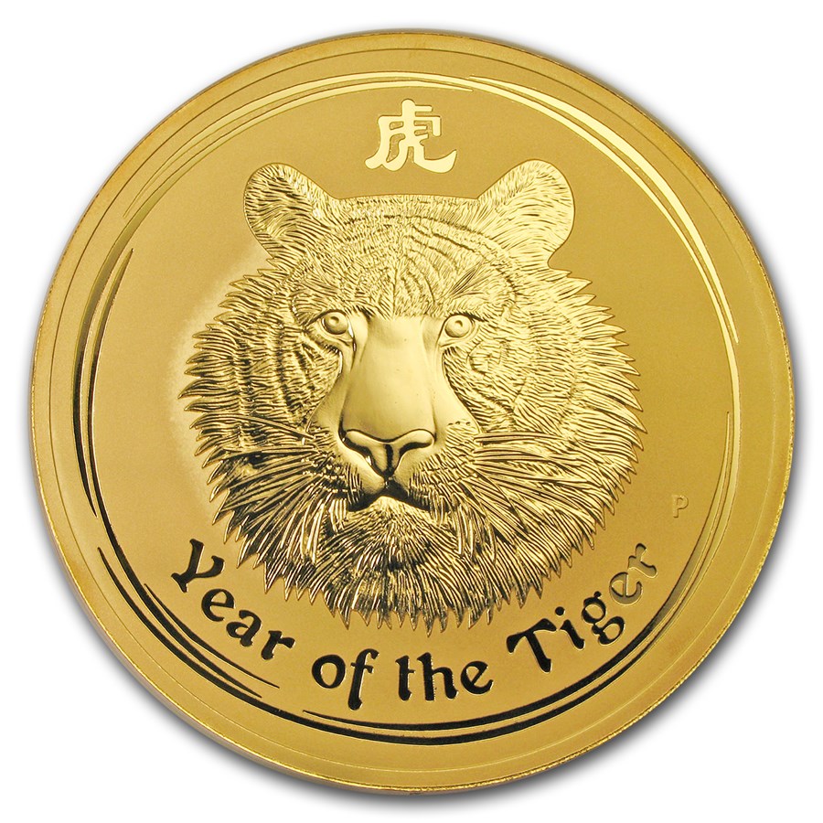 2010 Gold 1 kilo Lunar Year of the Tiger BU (Series II) | Perth Mint ...