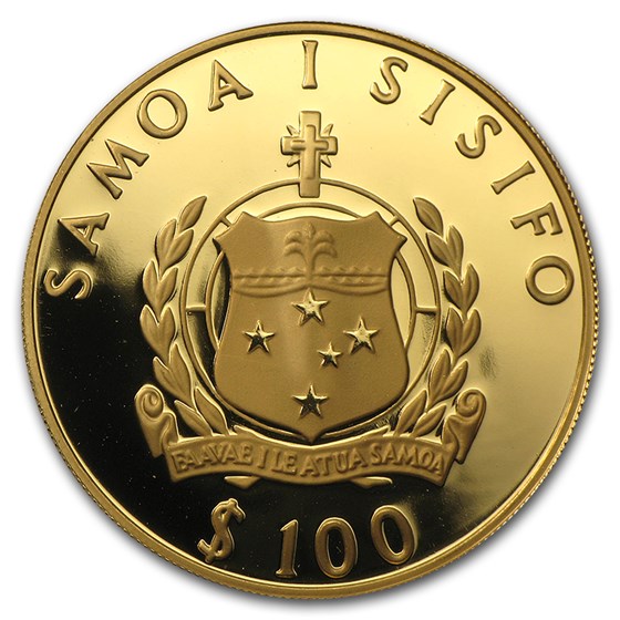 Buy 1987 Samoa Gold 100 Tala America's Cup Proof Online | Gold Coins ...