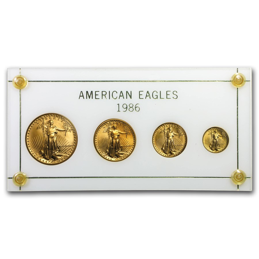 1986 4-Coin Gold American Eagle Set BU | Gold Eagle Coin Sets | APMEX
