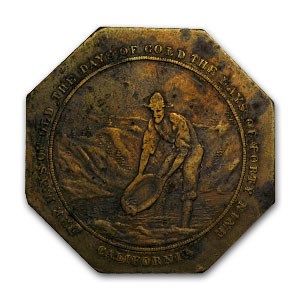1850 Replica $50 California Gold Slug (HK-502B) | California Fractional ...