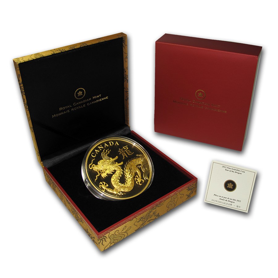 2012 Canada 1 kilo Gold $2,500 Year of the Dragon Proof | RCM Gold ...