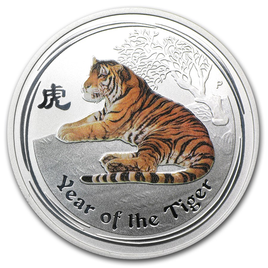 2010 Australia 1/2 oz Silver Tiger (Series II, Colorized) | Perth Mint ...