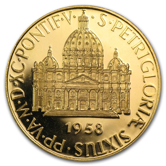 Papal Gold Medal Pope Pius XII (0.250 oz, .900 Fine) | Gold Coins from ...