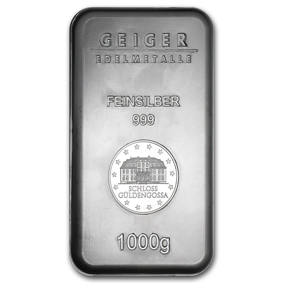 1 kilo Silver Bar - Geiger (Security Line/1000 Gram/Scruffy) | Kilo (32 ...