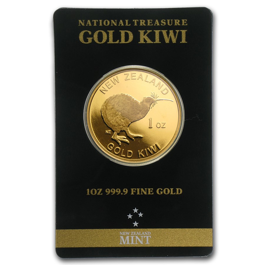 New Zealand 1 oz Gold Kiwi .9999 (In Black Assay Card) | Gold from New ...