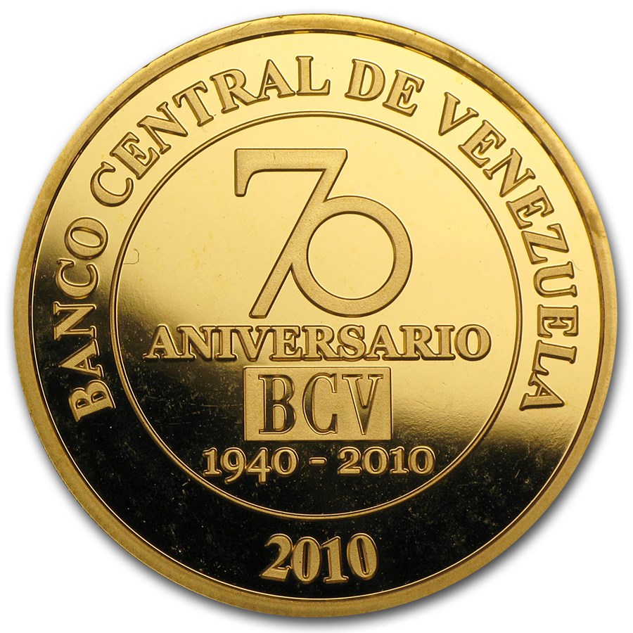 2010 Venezuela Proof Gold 50 Bolivares Central Bank | Gold Coins from ...