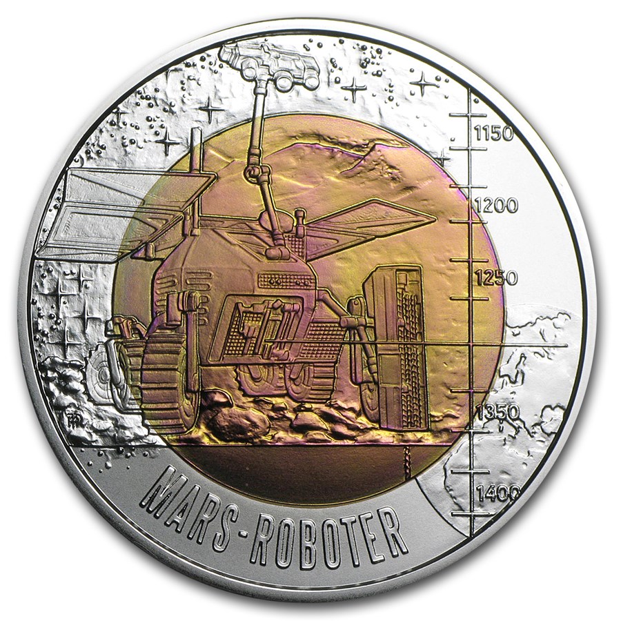 2011 Austria Silver/Niobium €25 Robotik Proof | Austrian Mint Silver ...