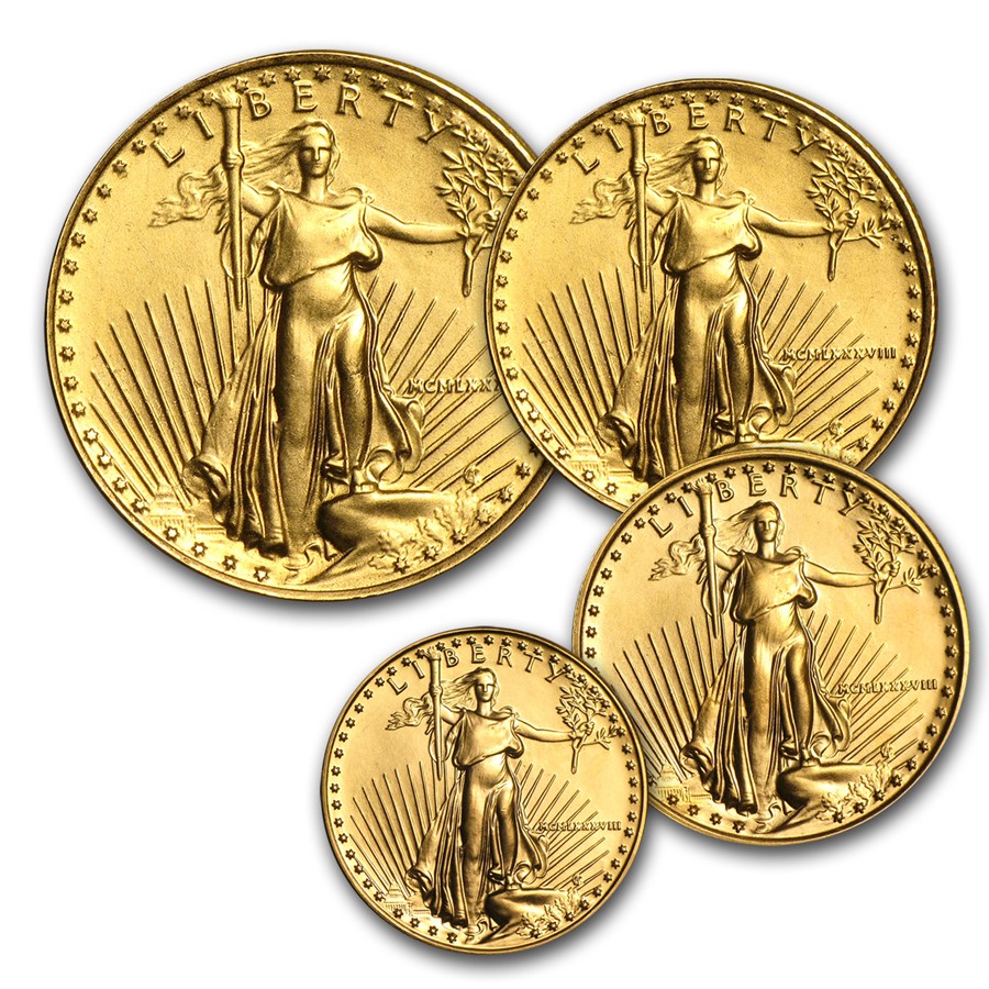 1988 4-Coin Gold American Eagle Set BU | Gold Eagle Coin Sets | APMEX