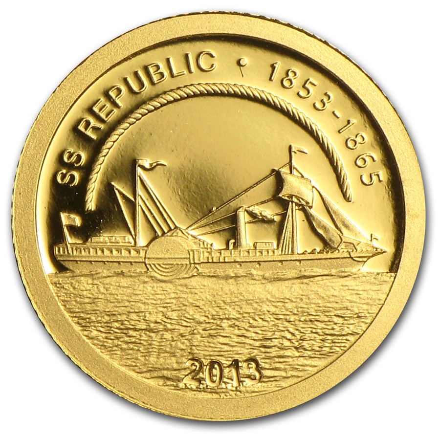 2013 Cook Islands Gold $1 SS Republic 1853-1865 Proof | Gold Coins from ...