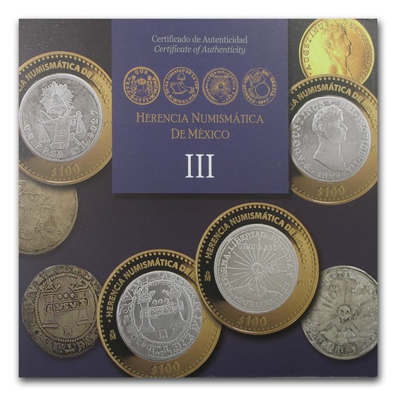 2013 Mexico 6-Coin Silver Numismatic Heritage Set (Series III ...