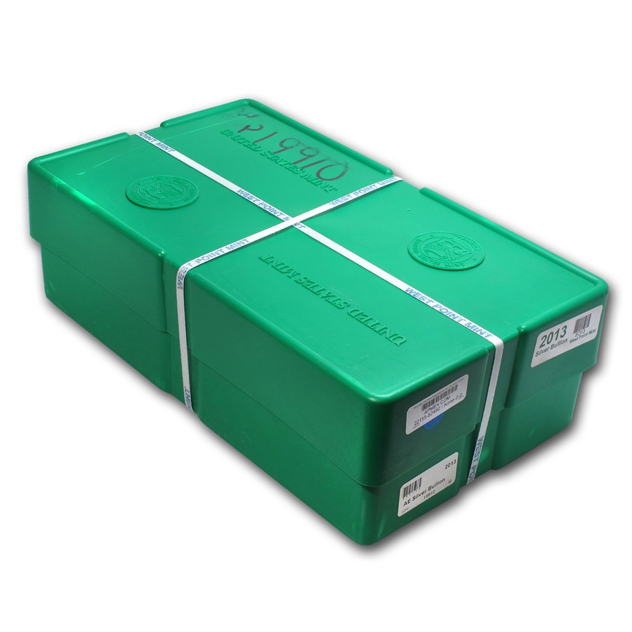 2013 500-Coin Silver Eagle Monster Box (WP Mint, Sealed) - Silver Prices