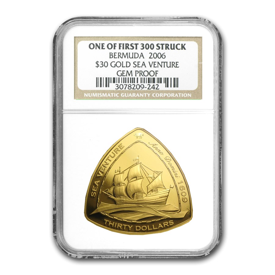 Buy 2006 Bermuda 1 oz Gold $30 Sea Venture Gem Proof NGC Online | Gold ...