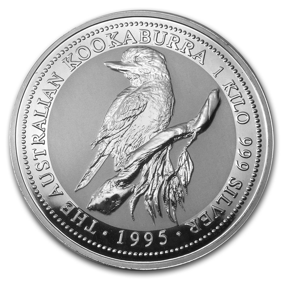 1995 Australia 1 kilo Silver Kookaburra BU | Perth Mint Kookaburra ...