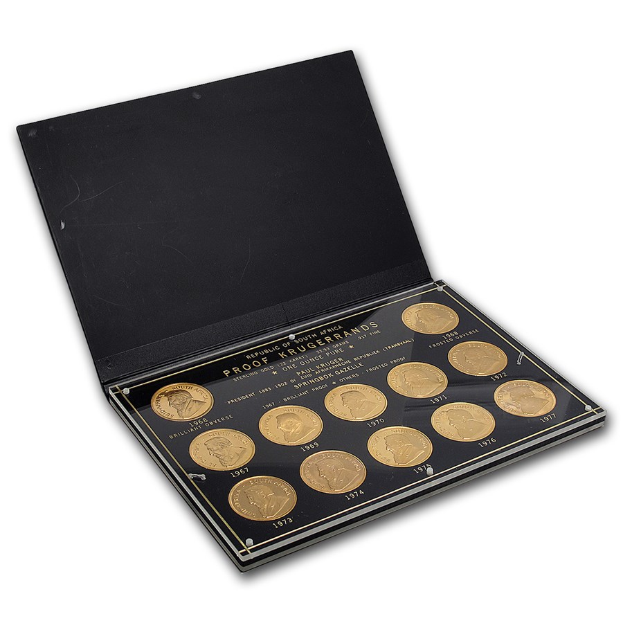 1967-1977 South Africa Proof Gold Krugerrand 12-Coin Set - Gold Price