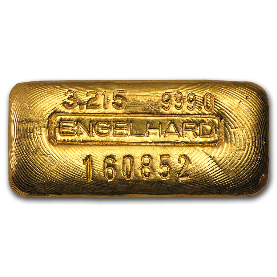 100 gram Gold Bar - Engelhard (Poured/Loaf-Style/Serial #) | Engelhard ...