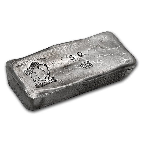 50 oz Silver Bar - Bison Bullion | 20 oz (Silver Bars) | APMEX