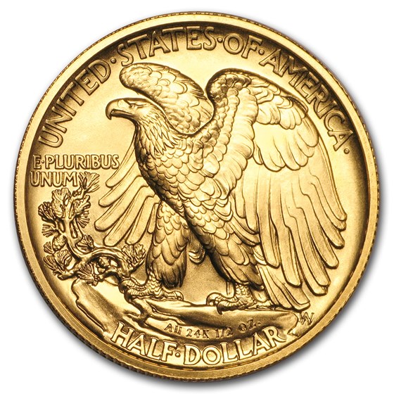 2016-W 1/2 oz Gold Walking Liberty Half Dollar Centennial (w/OGP ...