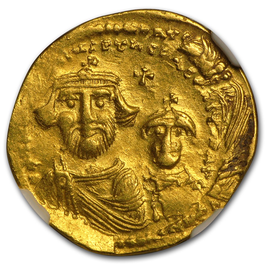 Byzantine Gold Solidus Emperor Heraclius (613-641 AD) CH XF NGC ...