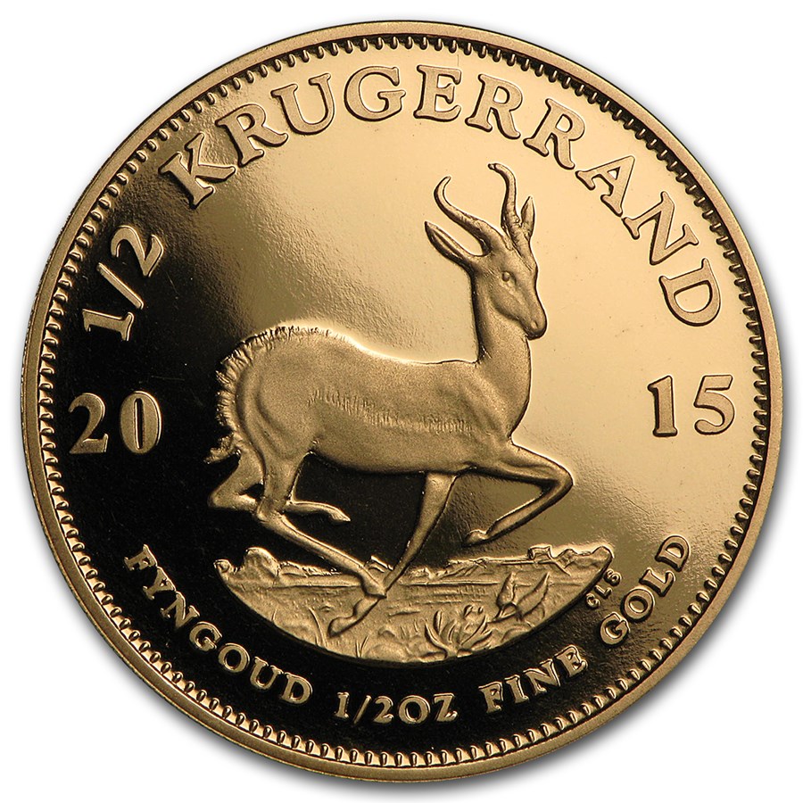 2015 South Africa 1/2 oz Proof Gold Krugerrand | 1/2 oz Proof Gold ...