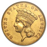$3 Gold Indian Princess Coins (1854-1889) | APMEX