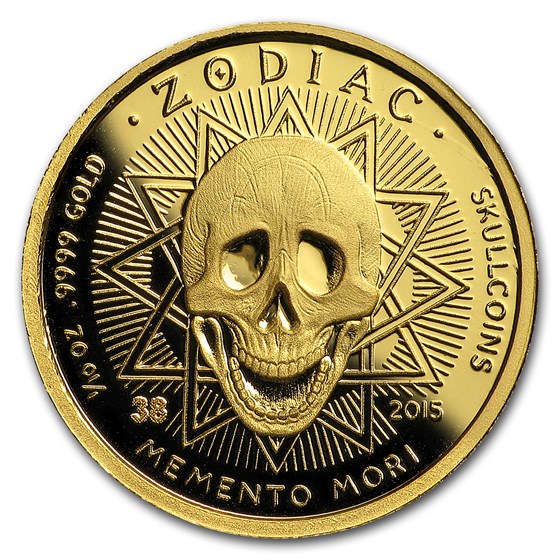 Buy 1/10 oz Gold Proof Round - Zodiac Skull Series (Libra) | APMEX
