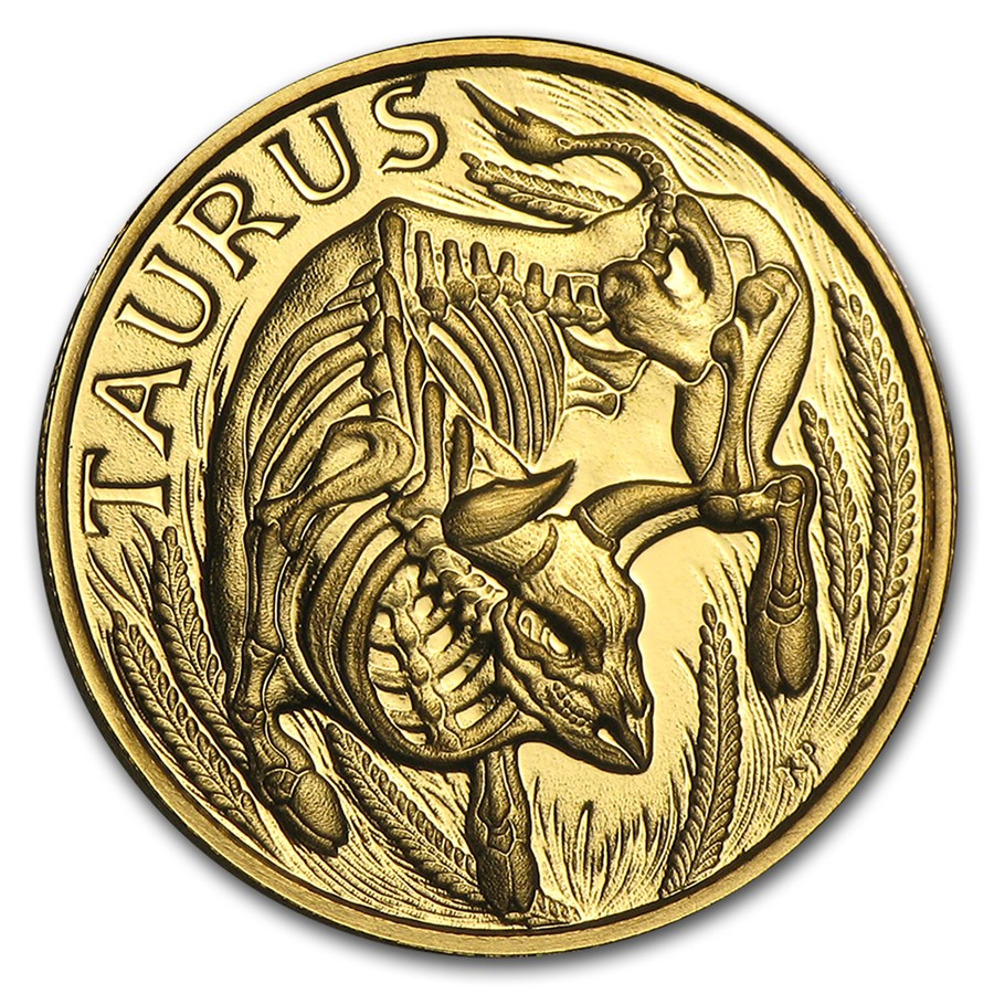 Buy 1/10 oz Gold Proof Round - Zodiac Skull Series (Taurus) | APMEX