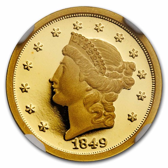 Buy 1/10 oz Gold Round - 1849 Pattern Double Eagle Proof NGC | APMEX