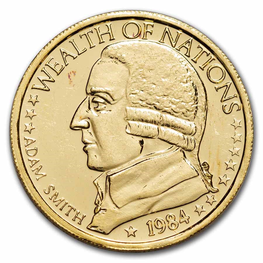Buy 1/10 oz Gold Round - Adam Smith (Wealth of Nations) | APMEX