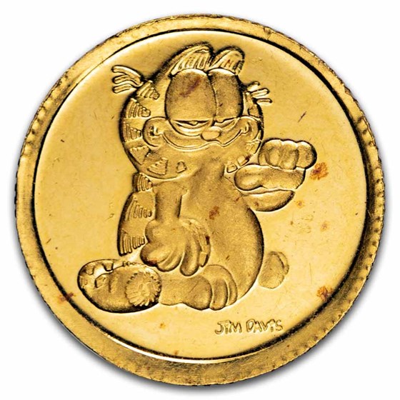 Buy 1/10 oz Gold Garfield SilverTowne Round (Scruffy) | APMEX