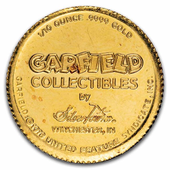 Buy 1/10 oz Gold Garfield SilverTowne Round (Scruffy) | APMEX